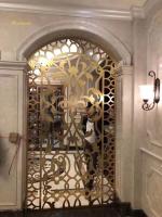 China Bronze Color Customize Metal Room Dividers Partitions Decorative For Hotel for sale