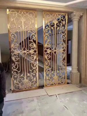 China 201 304 Stainless Steel Room Checkered Shape Divider Hotel Decoration for sale