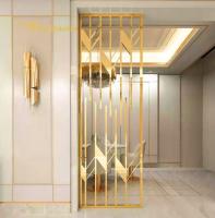 China PVD Gold Coated Stainless Steel Room Partition GB Standard Size 1x2.5meter for sale