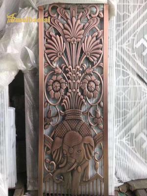 China Hollow Laser Stainless Steel Room Divider Decoration Screen for sale