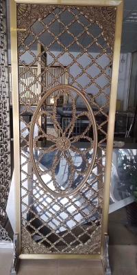 China Mirror Hairline Stainless Steel Room Divider Mill Edge Customizable Size for sale