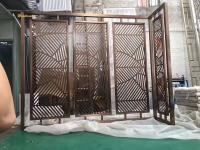 China Aluminum PVD Coating Bronze Anti-fingerprint CNC Cutting Partition with Customized Size for sale