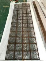 China Bronze PVD Coated 304 Stainless Steel Room Divider with Hairline Finish Metal Screen Partition for sale