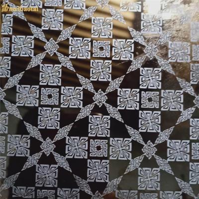 China Regular Symmetrical Figure Pattern Etched Stainless Steel Sheet Elevator Lift Decorative Panel for sale