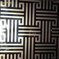 China Silver Mirror Etched Stainless Steel Sheet Elevator Cabin Decorative Plate 4 Feet for sale