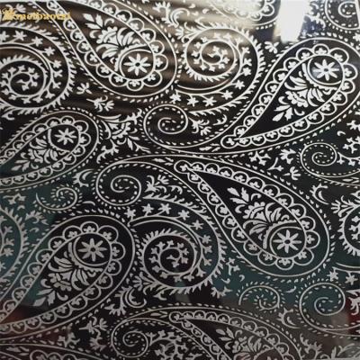 China 304 Grade Etched Stainless Steel Sheet with PVC Film Coated 1219x2438mm Size for Decorative Use for sale
