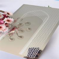 China 304 Grade Mirror Finish Etched Stainless Steel Sheet 1219x2438mm for Elevator Decoration for sale