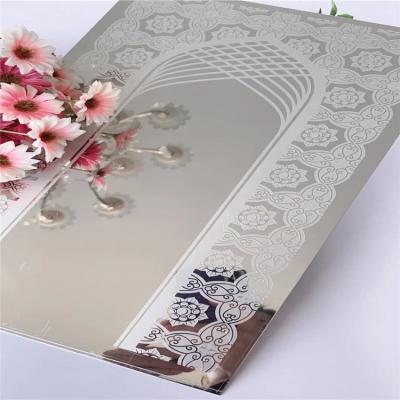 China 8ft Length Grade 304 Etched Stainless Steel Sheet 1.0mm Thickness for Elevator Decoration for sale