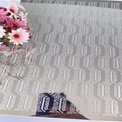 China 8K Mirror Silver Etched 304 Stainless Steel Sheet with 0.95MM Thickness for Ceiling and Wall Applications for sale