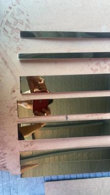 China JIS Gold Plating Stainless Steel Edge Trim 0.85mm Thickness for sale