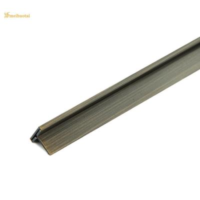 China Antique Copper Color Stainless Steel Tile Trim T10X2438mm ASTM Standard for sale