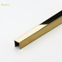 China Decorative U Slot Stainless Steel Tile Trim Color Mirror Finished Grade 201 for sale