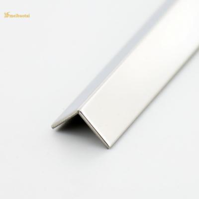 China 304 201 Stainless Steel Tile Trim L Slot Mirror Finished Decorative for sale