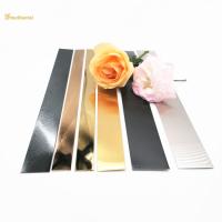China Black Polish Finish 304 Stainless Steel Tile Trim 0.55mm Thickness for sale