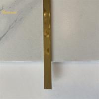 China Gold T Profile Wall Corner Stainless Steel Tile Trim 6mm for sale