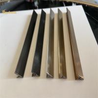 China 304 T Slot Stainless Steel Tile Trim Mirror Finish Width T6-T50 for sale