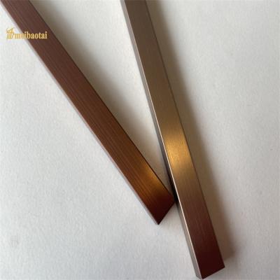 China Antique Bronze Stainless Steel Tile Trim with 8FT Length and Anti Finger Print for Decorative Wall Corner for sale