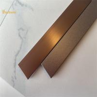 China 0.6MM Thickness Stainless Steel Tile Trim Copper Sandblast And HL Finished U Shape for sale