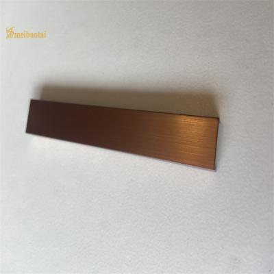 China Antique Copper Stainless Steel Tile Trim 20mm Width Hairline Surface for sale