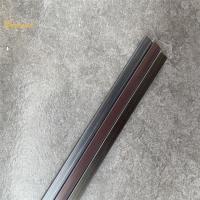 China U Shape Stainless Steel Tile Trim Black Hairline Finished Length 2438-3048MM for sale