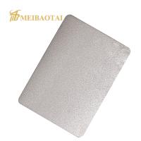 China Silver Mirror Embossed Stainless Steel Sheet 0.85mm Thickness Grade 201 for Wall Panels and Decorative Use for sale