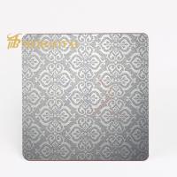 China Sustainable 0.85mm Thickness Slit Edge Embossed Stainless Steel Sheet for Decorative Wall Panels for sale