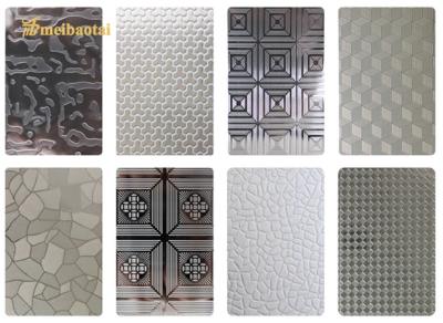 China Flat Shape 1.2MM Embossed Stainless Steel Sheet SS Decorative Plate for sale
