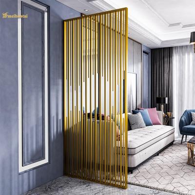 China Modern 201 Stainless Steel Room Divider with 30mm Thickness and Cuboid Shape for sale