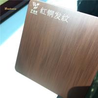 China Anti Finger Print Brown Hairline Stainless Steel Sheet Four Feet for sale