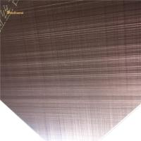 China Bronze Cross Brushed Hairline Stainless Steel Sheet 1219x2438mm for sale
