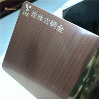 China Brushed Bronze Gold Pvd Hairline Stainless Steel Sheet 304 Grade for sale