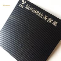 China Black NO.88 Line Pattern Grade 304 Double PVC Film Etched Stainless Steel Sheet for Elevator Decoration for sale