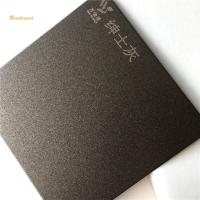 China Sandblasted Grey Decorative Stainless Steel Sheet Anti Fingerprint for sale