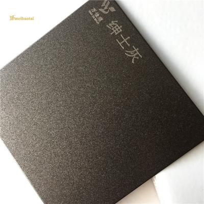 China Sandblasted Grey Decorative Stainless Steel Sheet Anti Fingerprint for sale