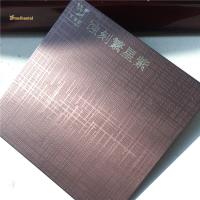 China 304 Grade Mirror Etched Stainless Steel Sheet 1219x2438mm for Elevator Decoration for sale