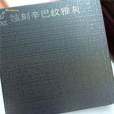 China Aluminum Gray Decorative Stainless Laminate Sheets 4X8FT Slit Edge for sale