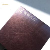 China 0.65mm Thickness Anti-Fingerprint Purple PVD Coated Hairline Stainless Steel Sheet for Decorative Applications for sale