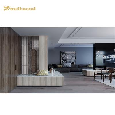 China Imitation Wood Grain Stainless Laminate Sheets Decorate Wall Edge 1000mm Width for sale