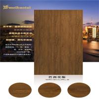 China Imitation Wood Grain Laminate Walnut Color Stainless Steel Sheet Door Decoration for sale