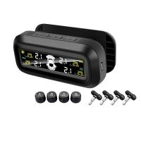 China Digital Car Tire Pressure Monitor for Trucks TPMS with External Wireless Solar Sensor Universal Fitment New Condition Detection for sale