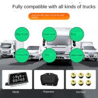 China Large Screen Display Solar Powered High Quality Tire Pressure Temperature Monitor 6 Wheels Color Screen Design Built-In External for sale