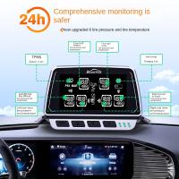 China Large Screen Display Solar Powered High Quality Tire Pressure Temperature Monitor 6 Wheels Color Screen Design Built-In External for sale