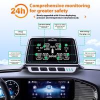 China JYS Large Screen Display Truck Tire Pressure Temperature Monitor 6 Wheels Color Screen Design TPMS Sensor Universal 4V for sale