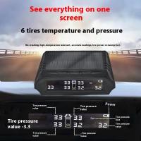 China JYS Large Truck Wireless External Tire Pressure Monitor 6 Tire Detection Solar TPMS 4V 1 Year Warranty for sale