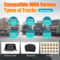 China JYS TPMS Wireless Truck Tire Pressure Monitor Solar Powered Large Screen Real-Time Temperature Alarm G01 Model >12V 1 Year High for sale