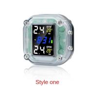 China Motorcycle TPMS 12V Universal Fit Tire Pressure Monitoring System Solar Powered Display External Sensors for sale