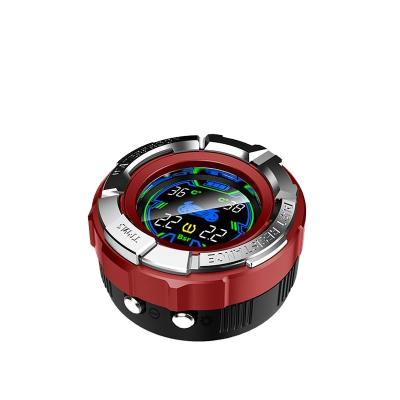 China Motorcycle TPMS Wireless Tire Pressure Monitoring System OEM T02 Left Side Waterproof LCD Screen Real Time Tire Temperature for sale