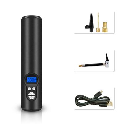 China Multifunctional Portable High Quality ABS Plastic Car Air Pump Solar Charge LED Display Emergency Light Smart Wireless Inflator for sale