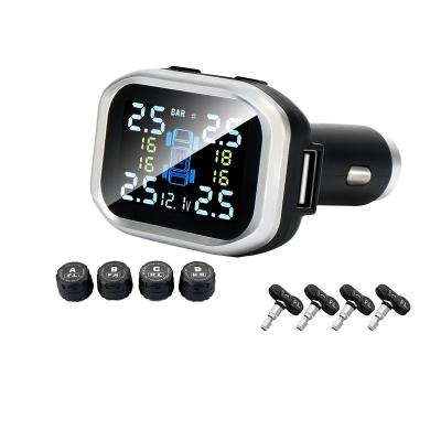 China JYS 12V Universal Fitment Tire Pressure Monitor TPMS Sensor with Lighter Adapter Programmable 1Y Warranty for sale