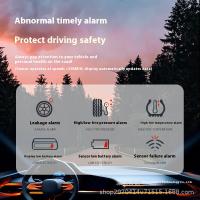 China Wireless Solar Car Tire Pressure Monitoring System 315MHz Frequency LED Display 30-50 PSI Range External Sensor Number Plate for sale